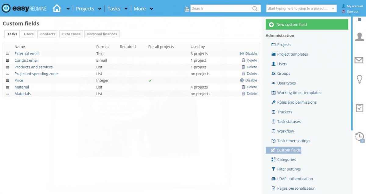 Redmine 사용자를 위한 교육 센터 - Easy Redmine