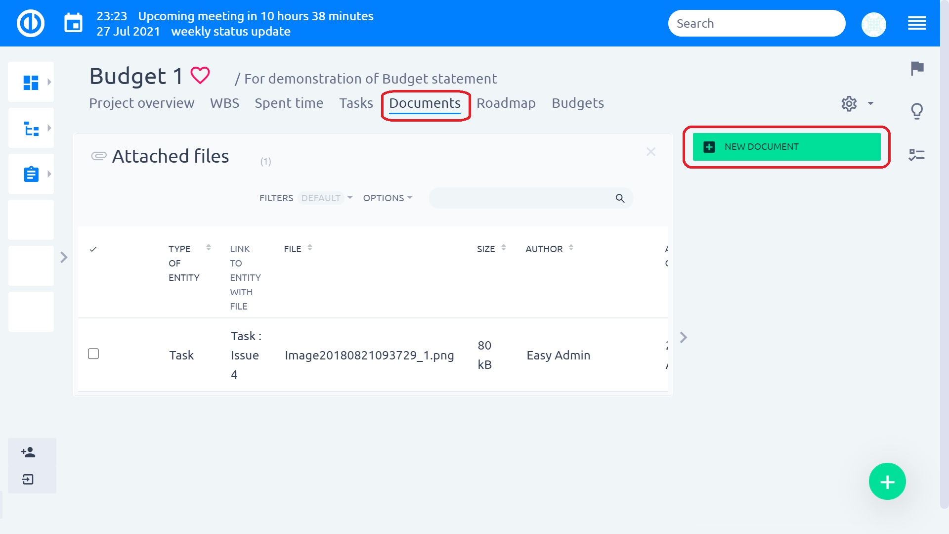 File management tools - Easy Redmine