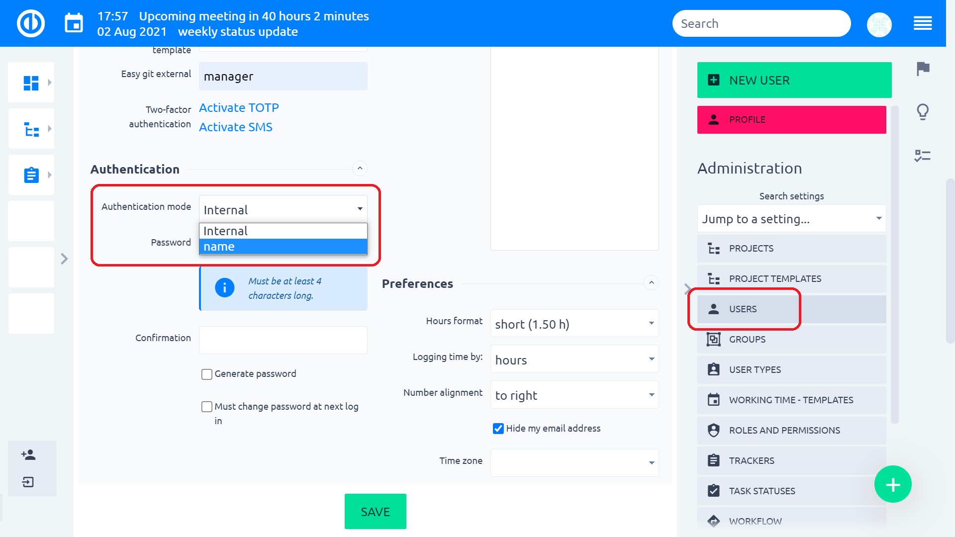 LDAP authentication - Easy Redmine