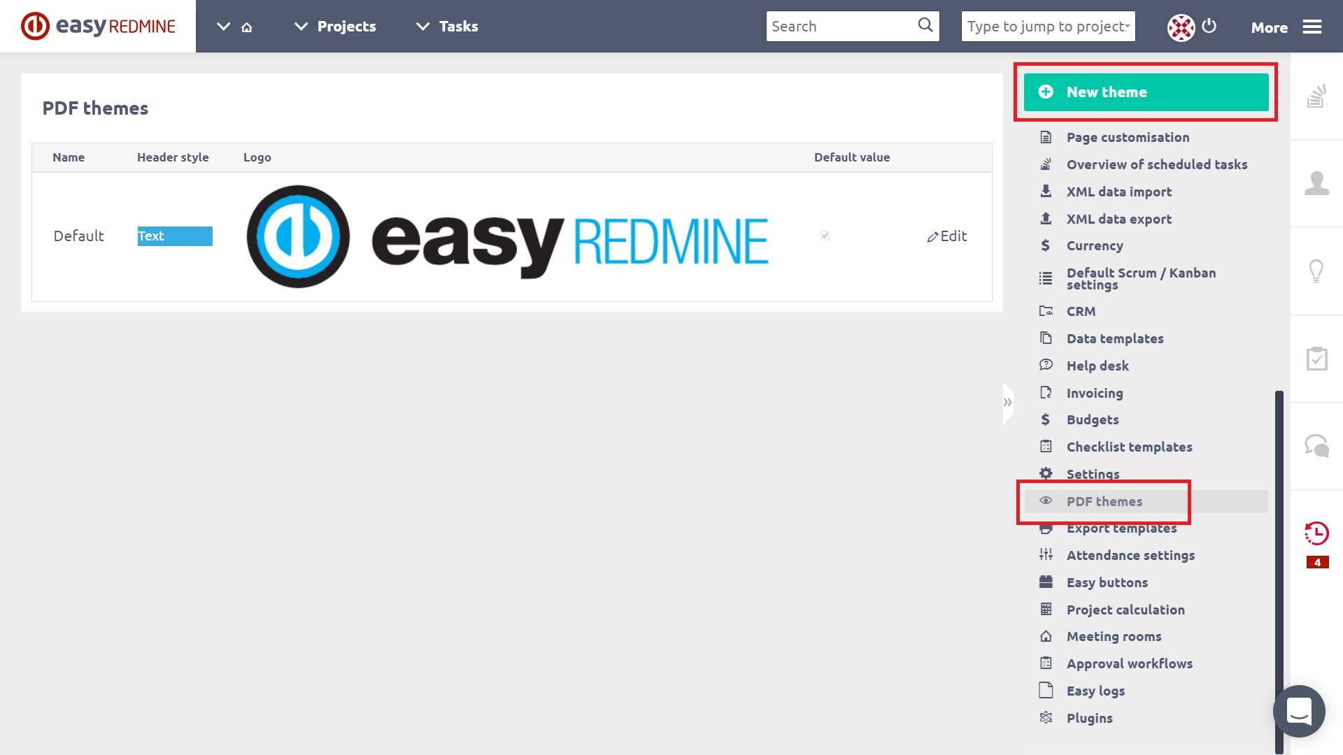 PDF themes - Easy Redmine