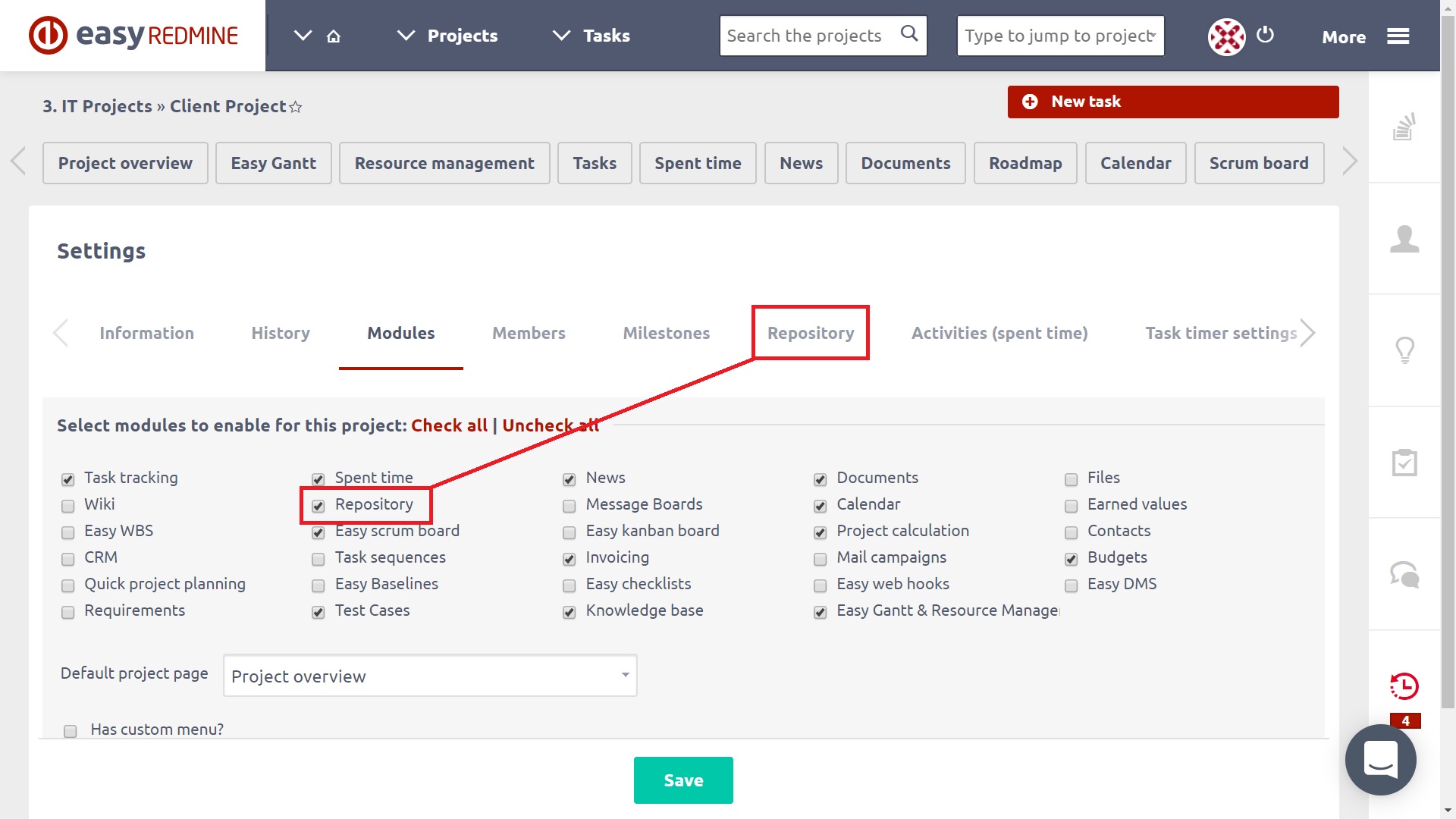 Repository - Easy Redmine