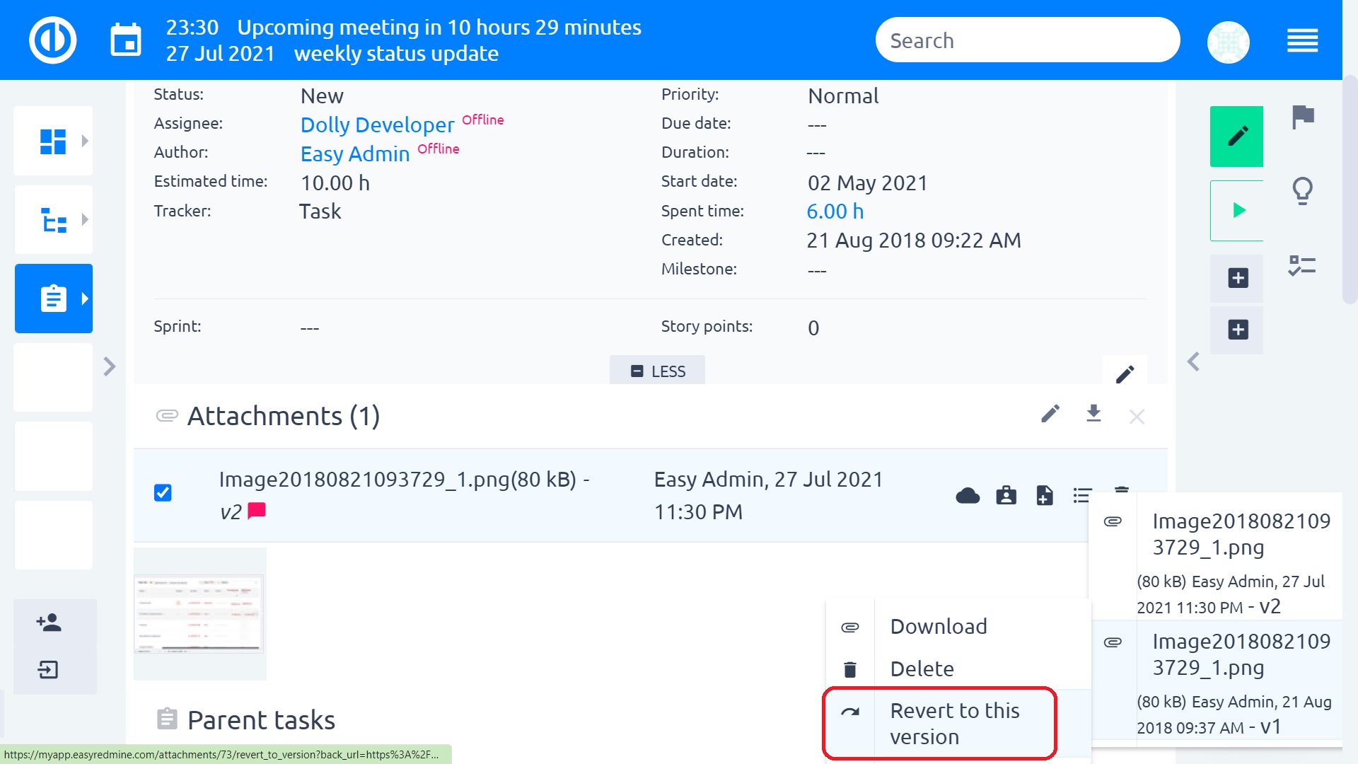 File management tools - Easy Redmine