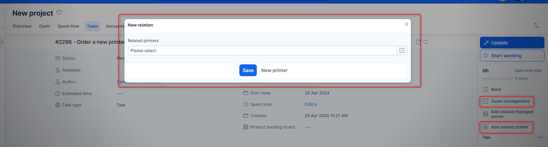 Asset & Configuration management - Easy Redmine